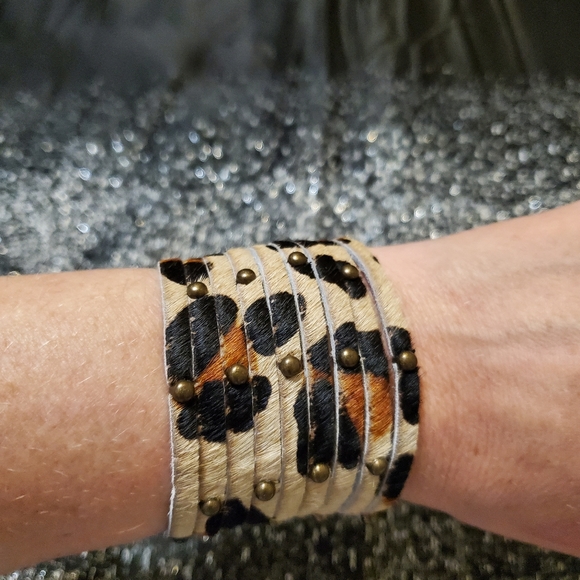 Unsure | Jewelry | Cheetah Wrap Bracelet | Poshmark